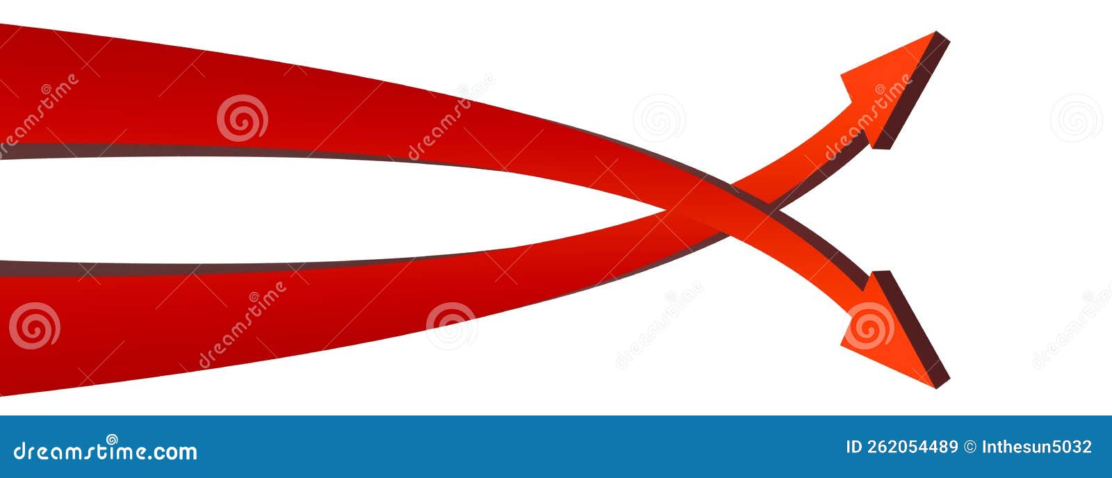 3d Illustration of Abstract Red Arrow Stock Illustration - Illustration ...