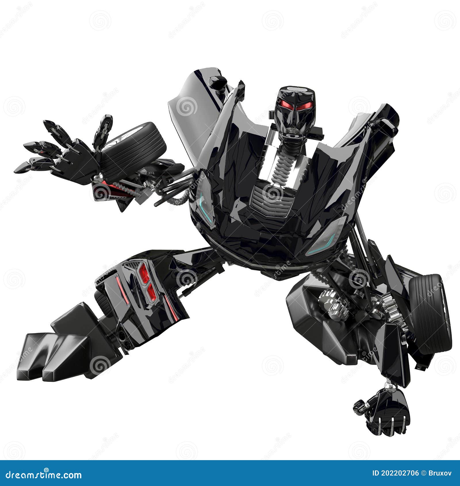 3D Illustration Abstract Robot Stock Illustration - Illustration of ...