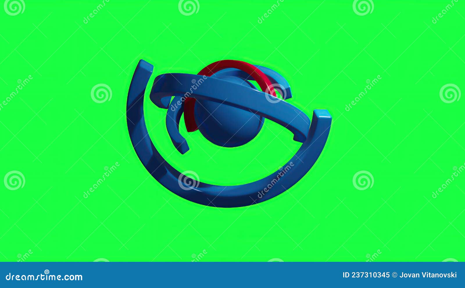 Abstract Sphere and Rotating Rings Around it. Abstract a Complex ...