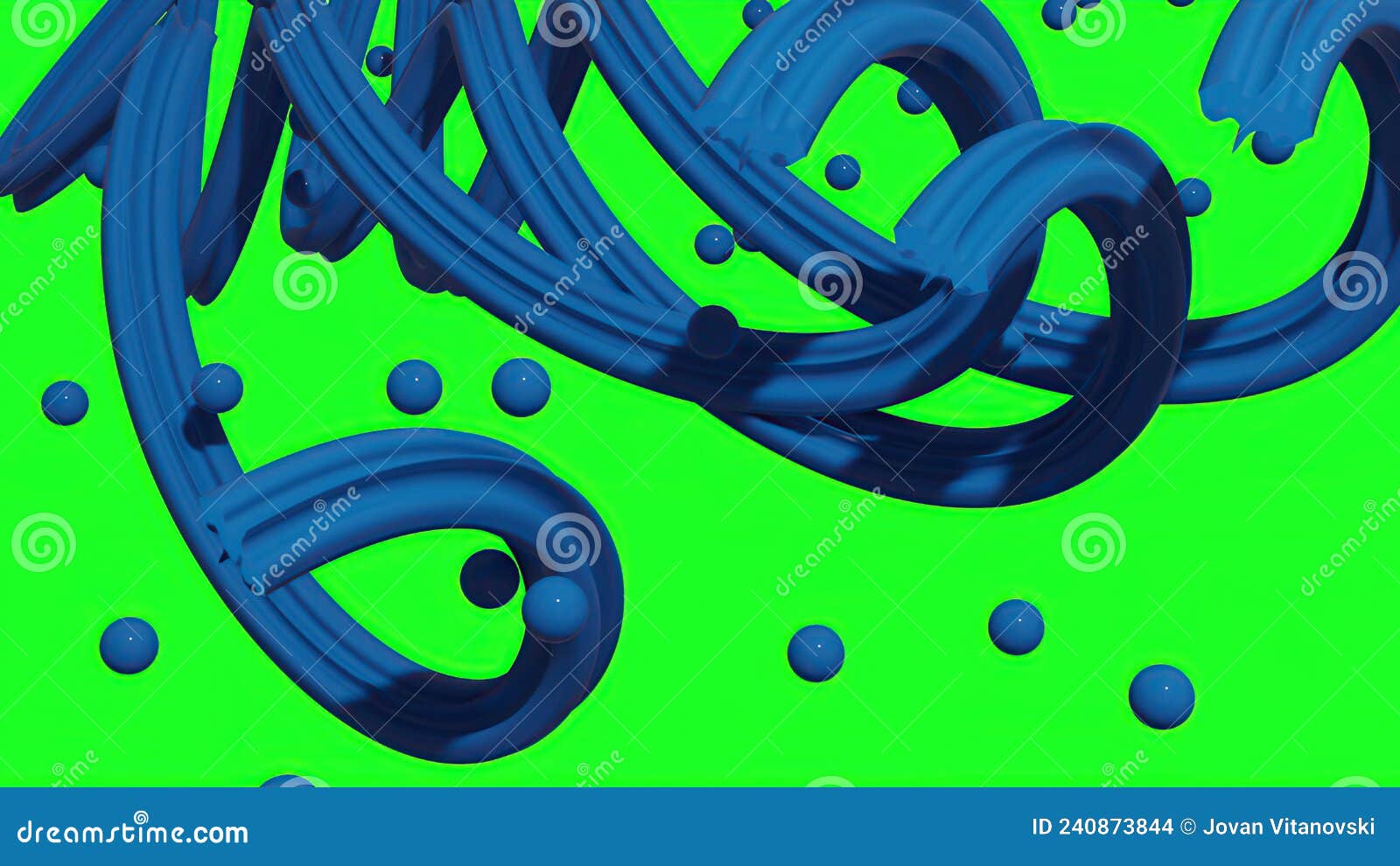 Abstract Spiral Shape on Green Screen Stock Illustration - Illustration ...