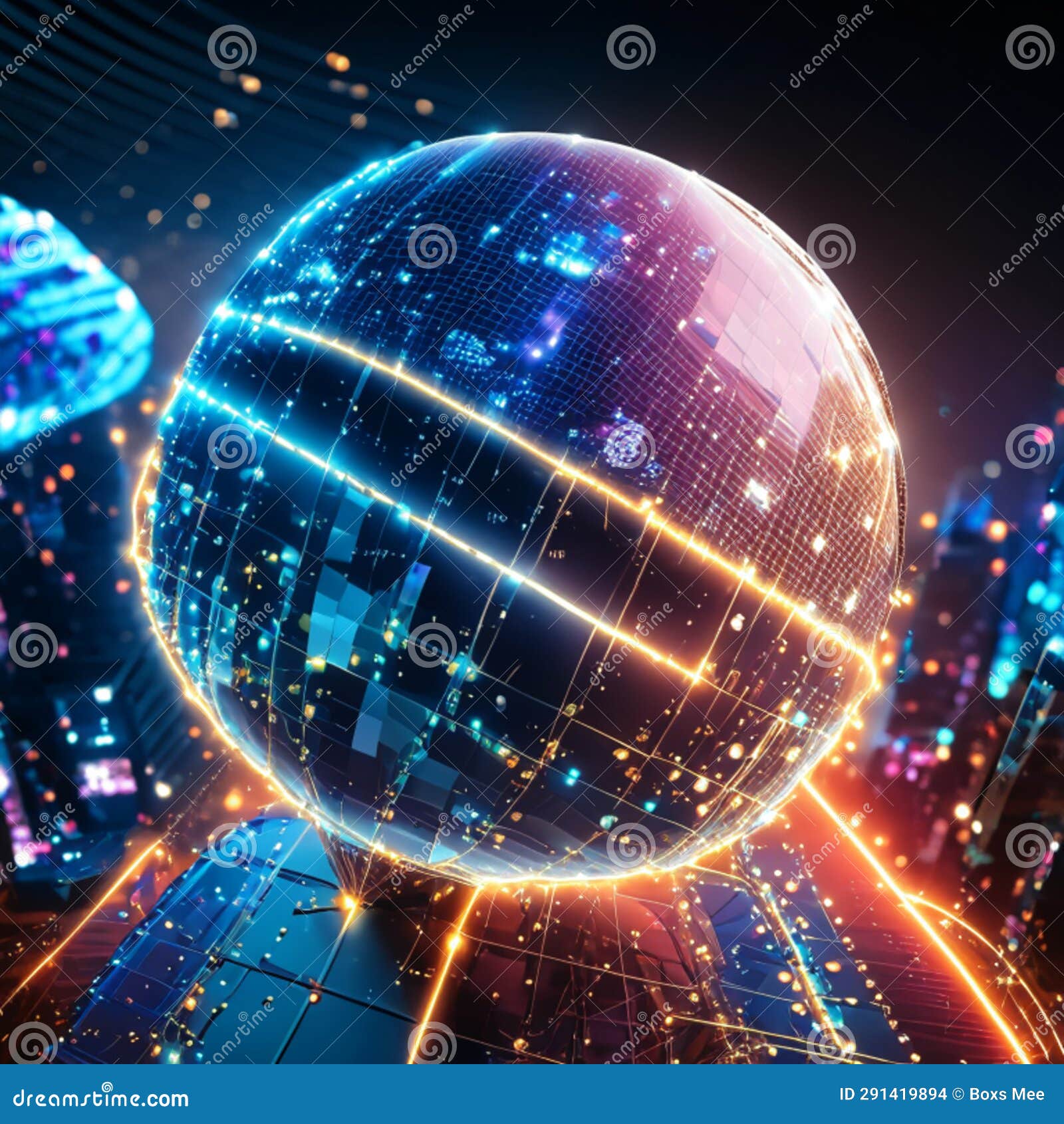 3d Illustration of Abstract Technology Background. High-tech Concept ...