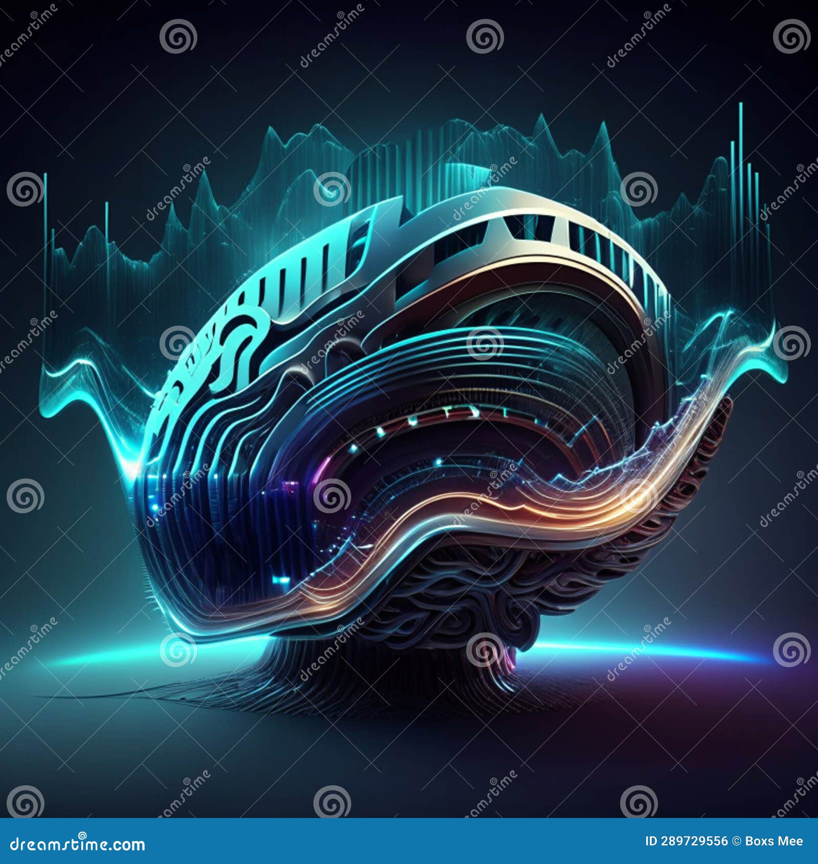 3d Illustration of Abstract Technology Background. High Tech Concept ...