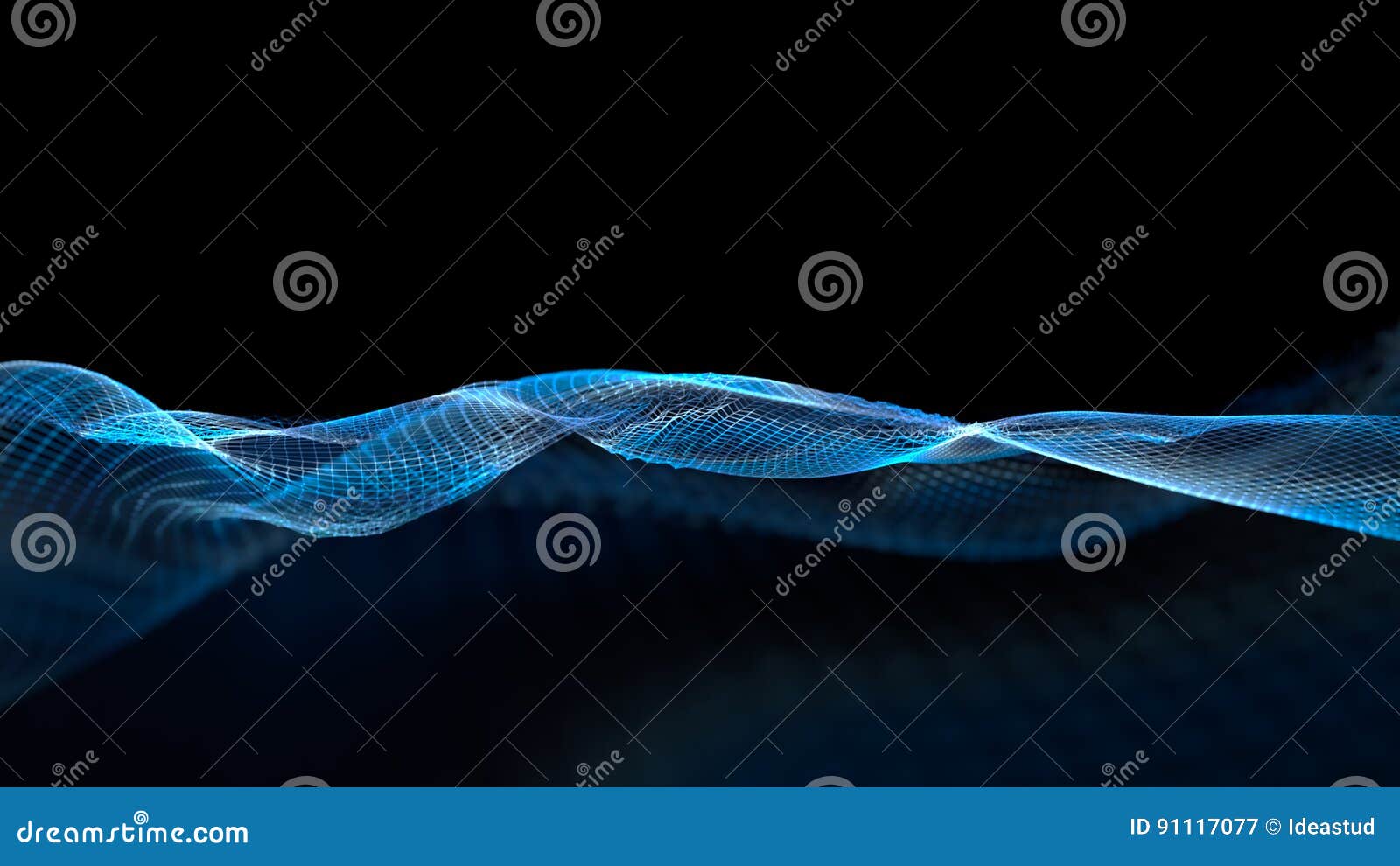 3d Illustration of Abstract Wave Structure Scientific Background Stock ...