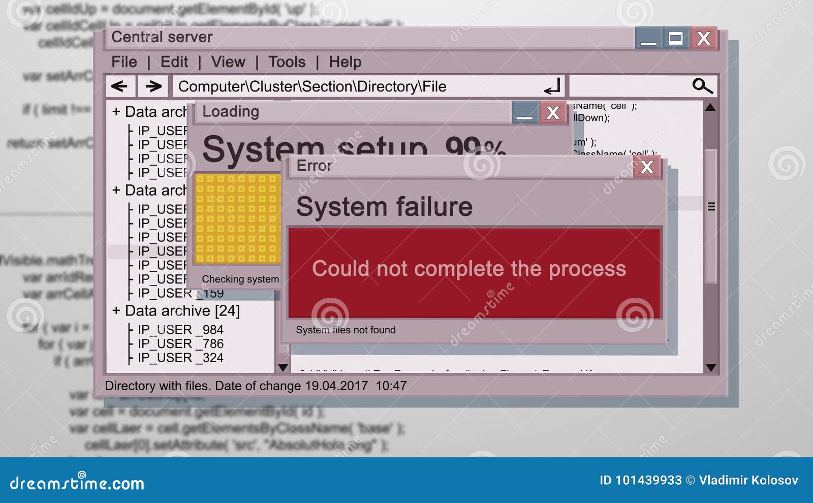 Abstract System Failure Illustration Stock Illustration - Illustration ...