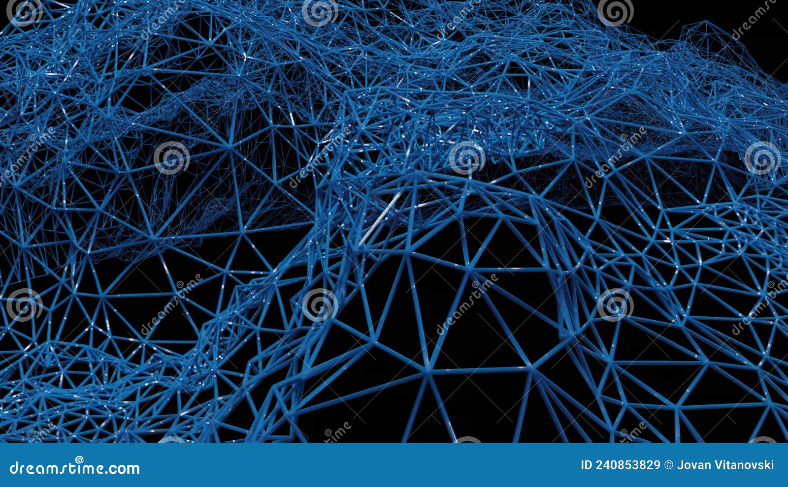 Abstract Wireframe Structure Using As Modern Science Fiction Background ...