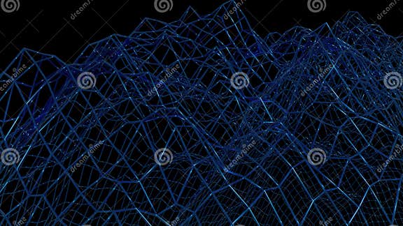 Abstract Wireframe Structure Using As Modern Science Fiction Background ...