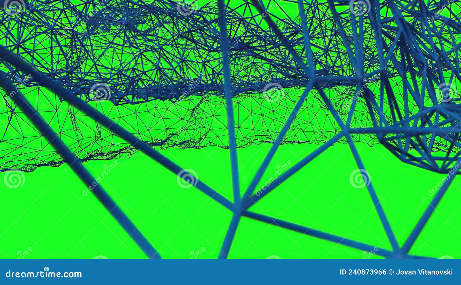 Abstract Wireframe Structure Using As Modern Science Fiction Background ...