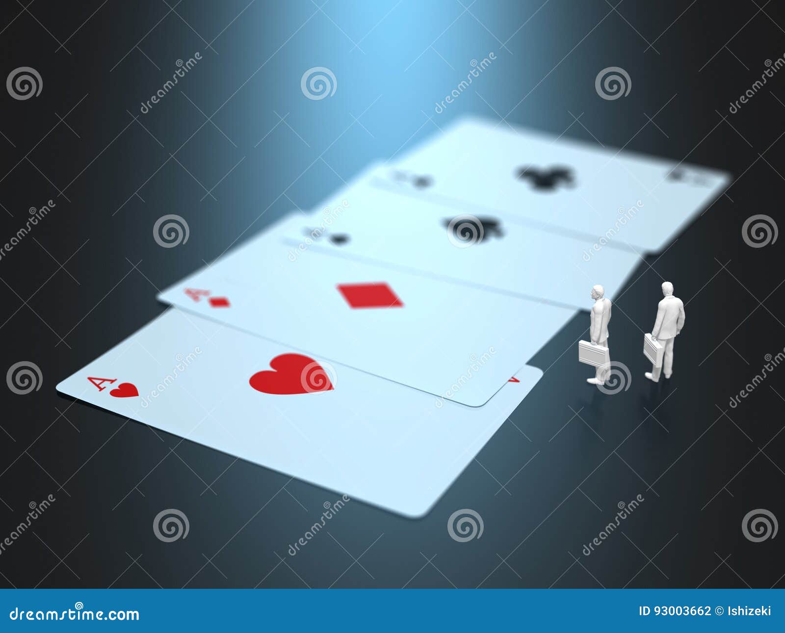 3D Illustration Of 4 Ace Cards Royalty-Free Cartoon | CartoonDealer.com ...