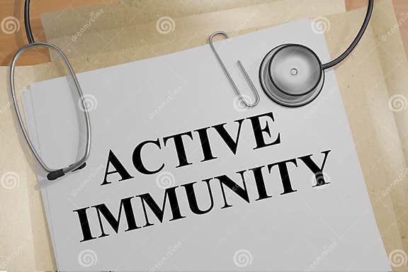 ACTIVE IMMUNITY concept stock illustration. Illustration of immunology ...