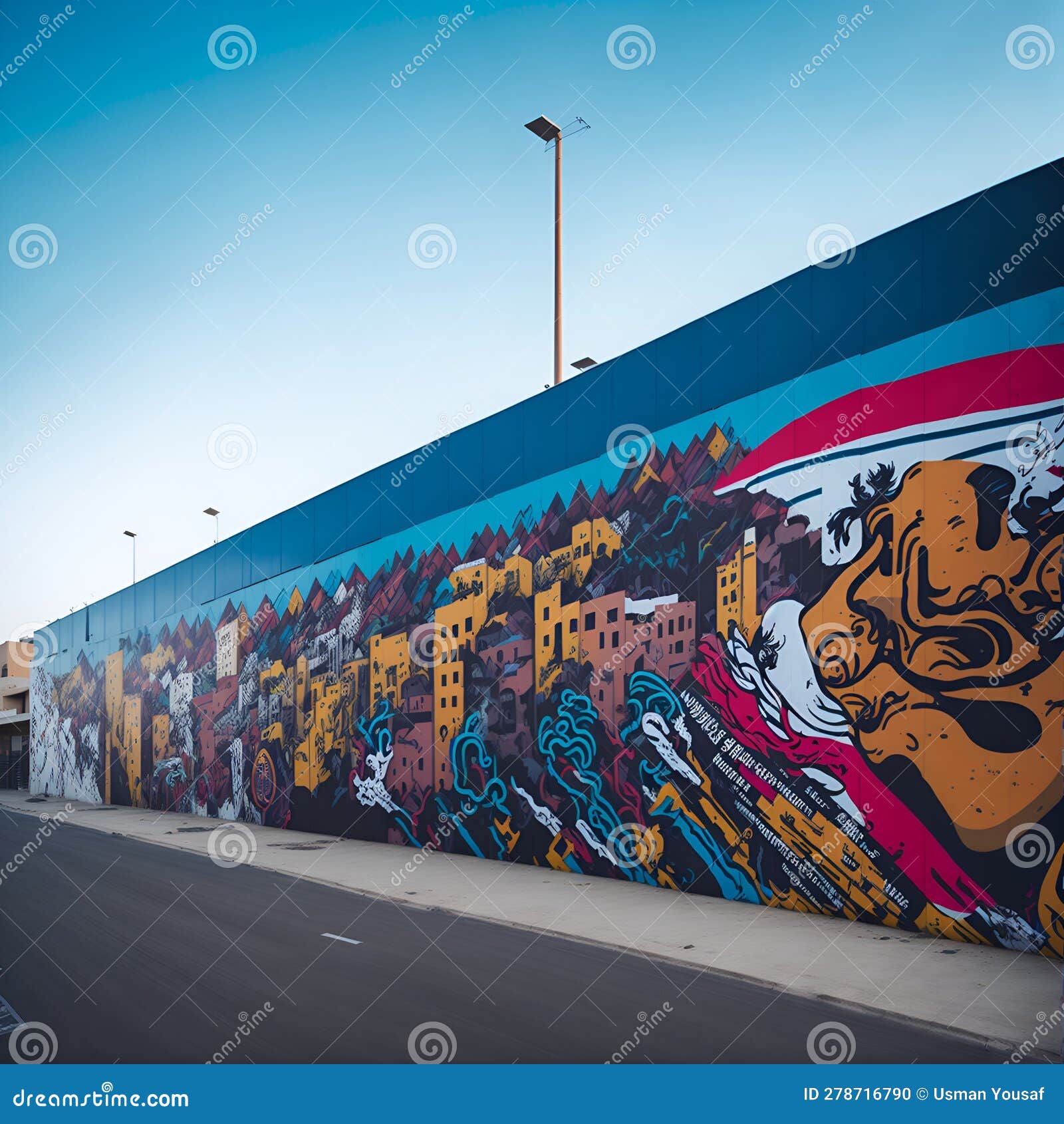 Ai Generated a Colorful and Vibrant Mural Adorning the Side of a ...