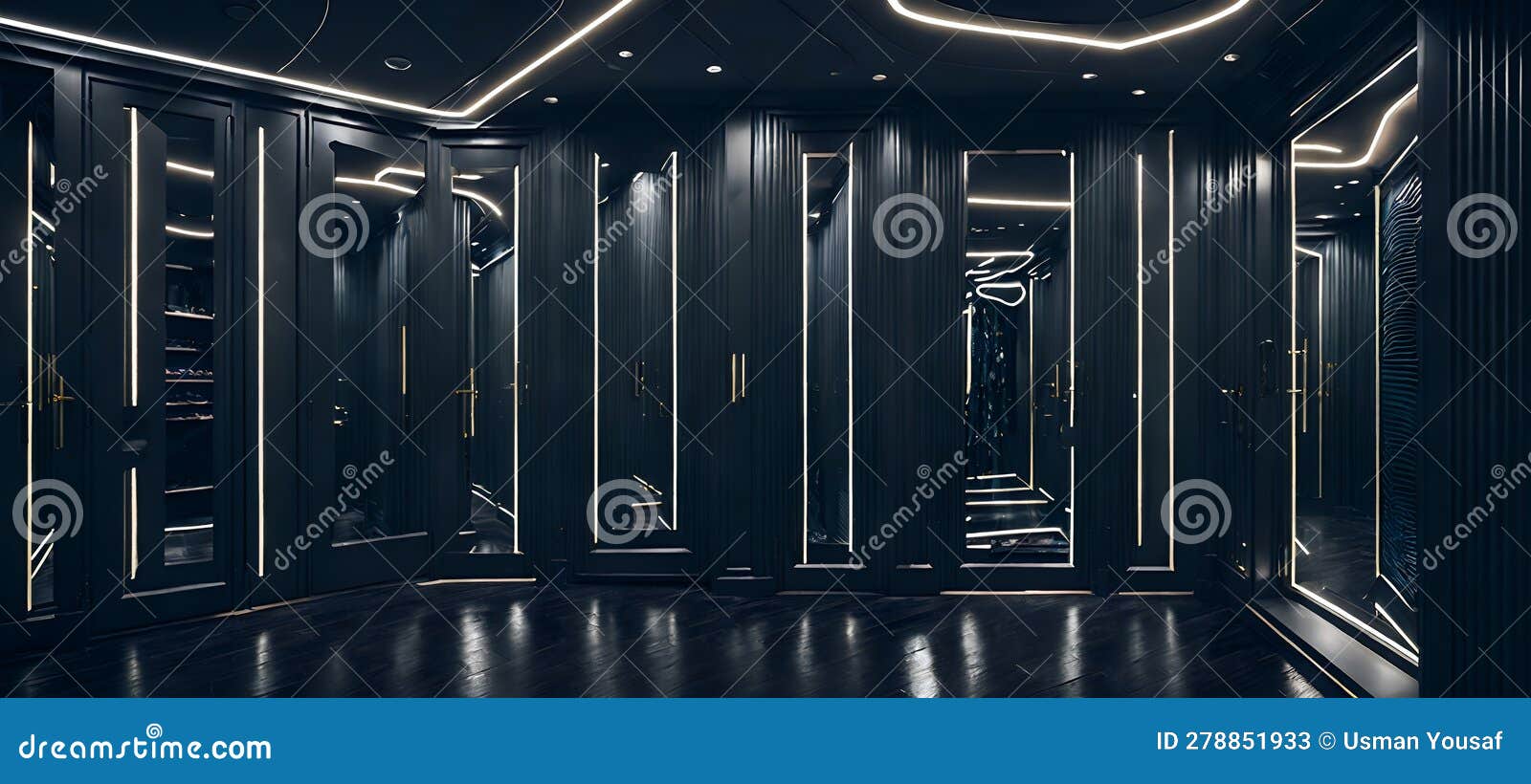 Ai Generated a Locker Room with Rows of Lockers and Benches Stock ...