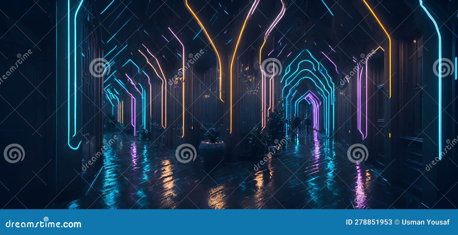 Dimly Lit Tunnel Filled With Rubble In Abandoned Mine With Creepy ...