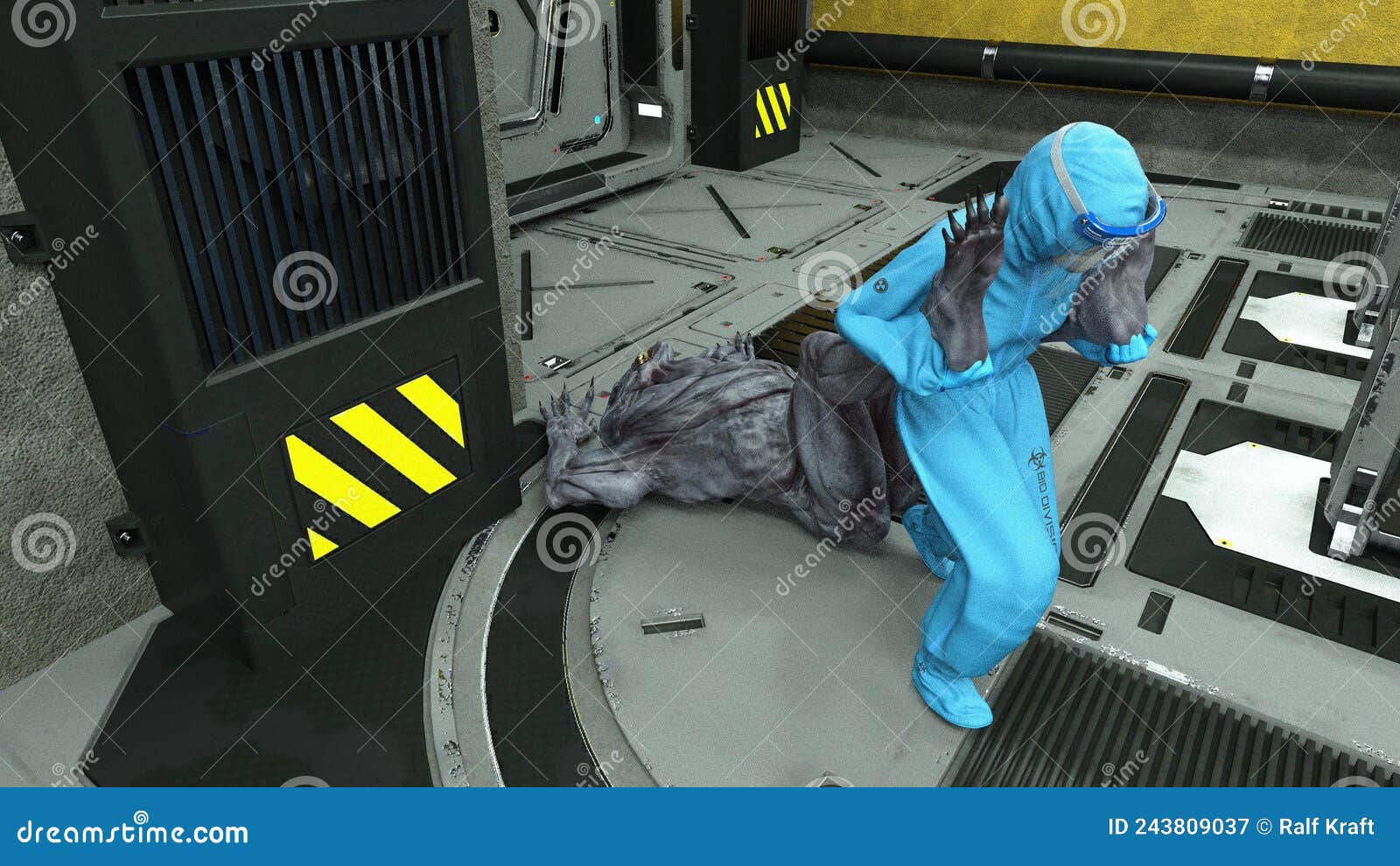 3D-illustration of an Alien Biologic Laboratory Stock Illustration ...