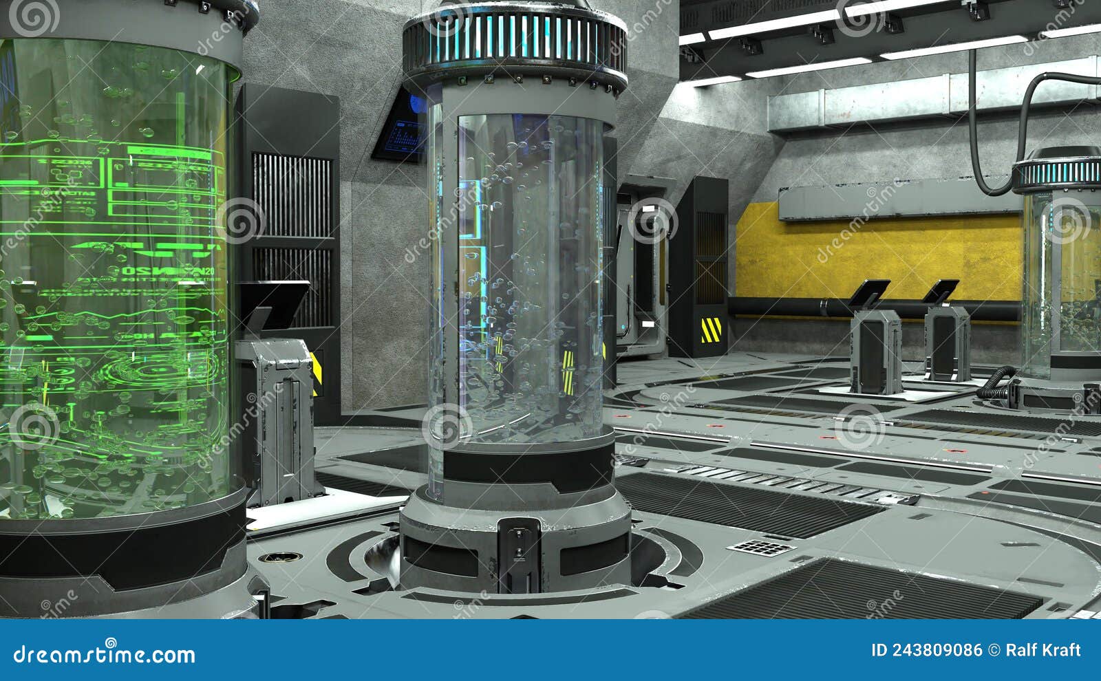 3D-illustration of an Alien Biologic Laboratory Stock Illustration ...