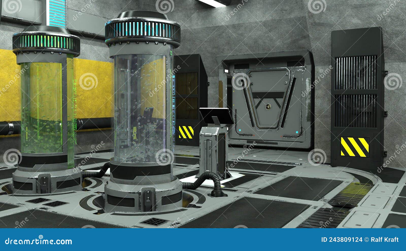 3D-illustration of an Alien Biologic Laboratory Stock Illustration ...