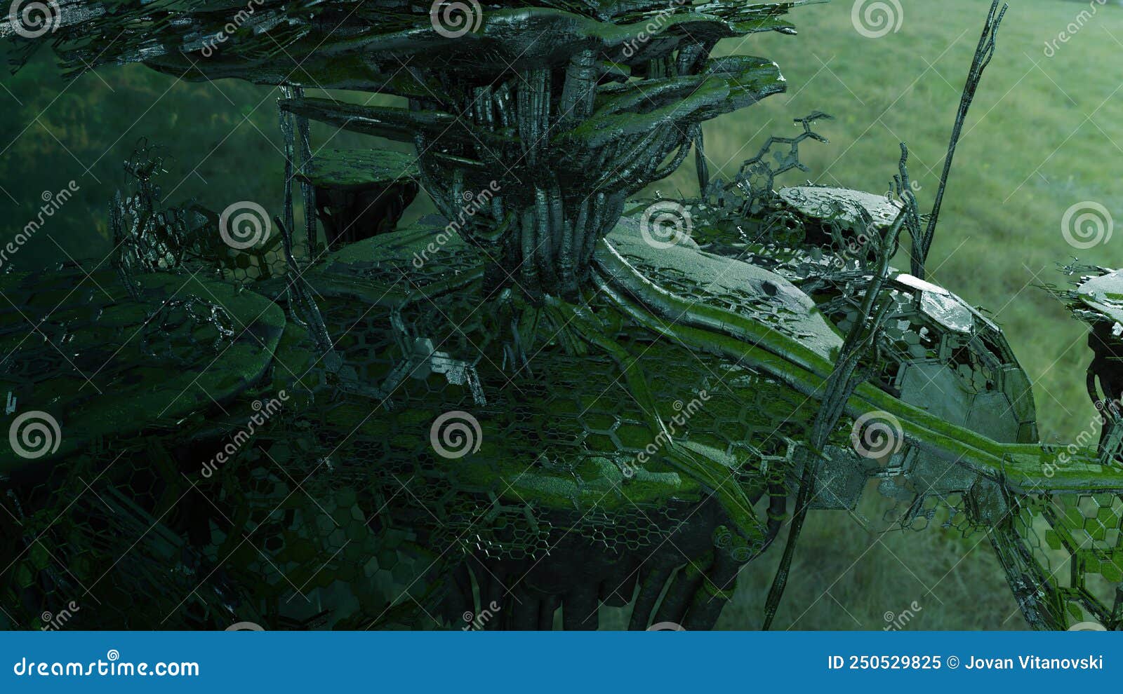 Illustration - Alien Planet Landscape,beautiful Forest the Surface of ...