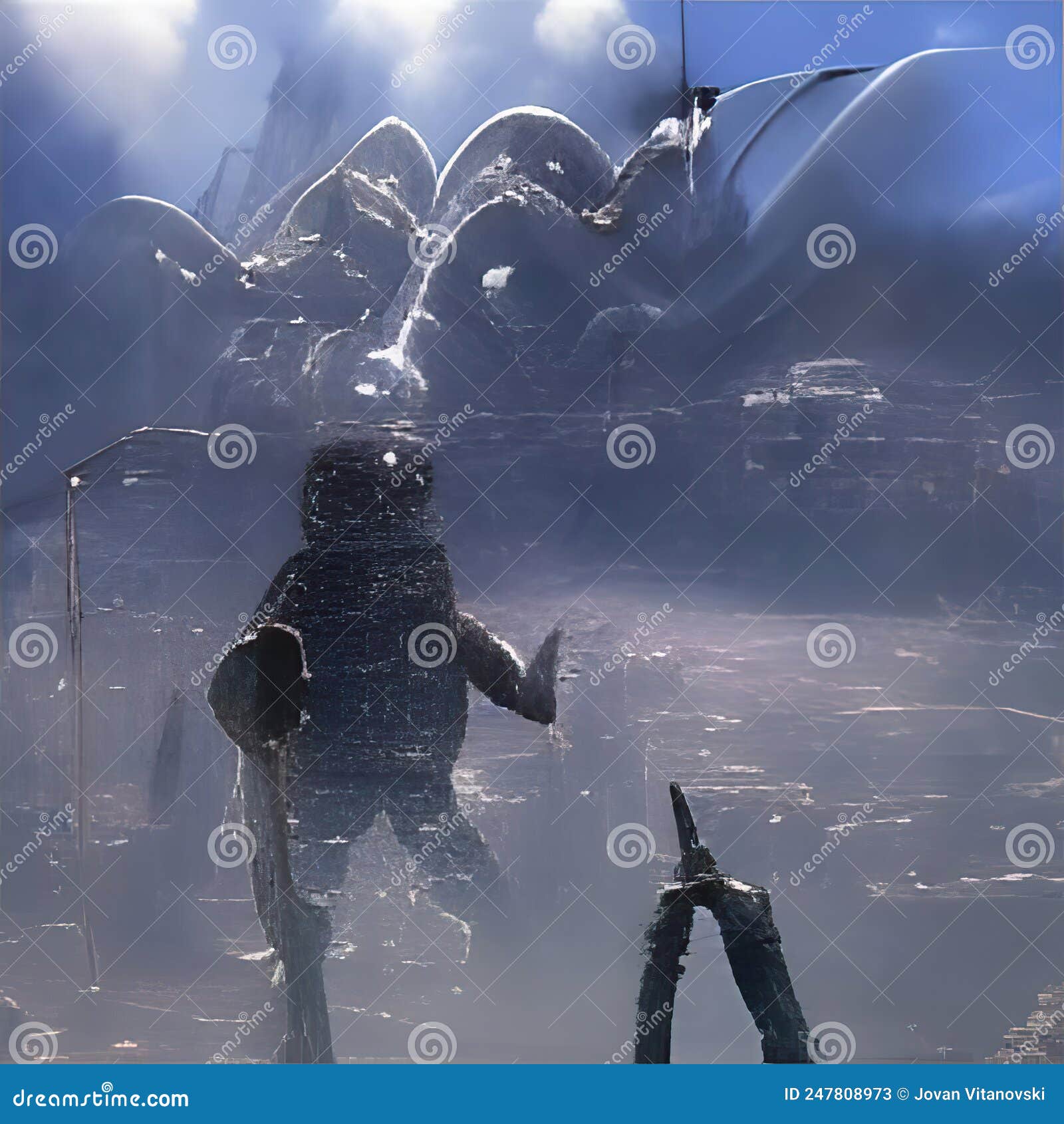 Illustration - Alien Sci-fi City Stock Illustration - Illustration of ...