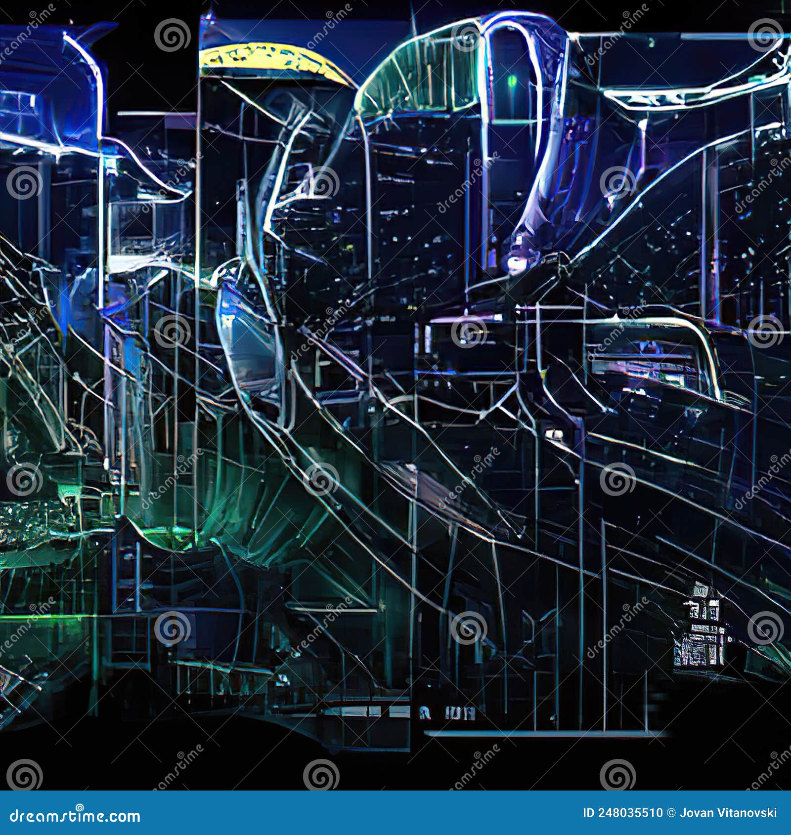 Illustration - Alien Sci-fi City Stock Illustration - Illustration of ...