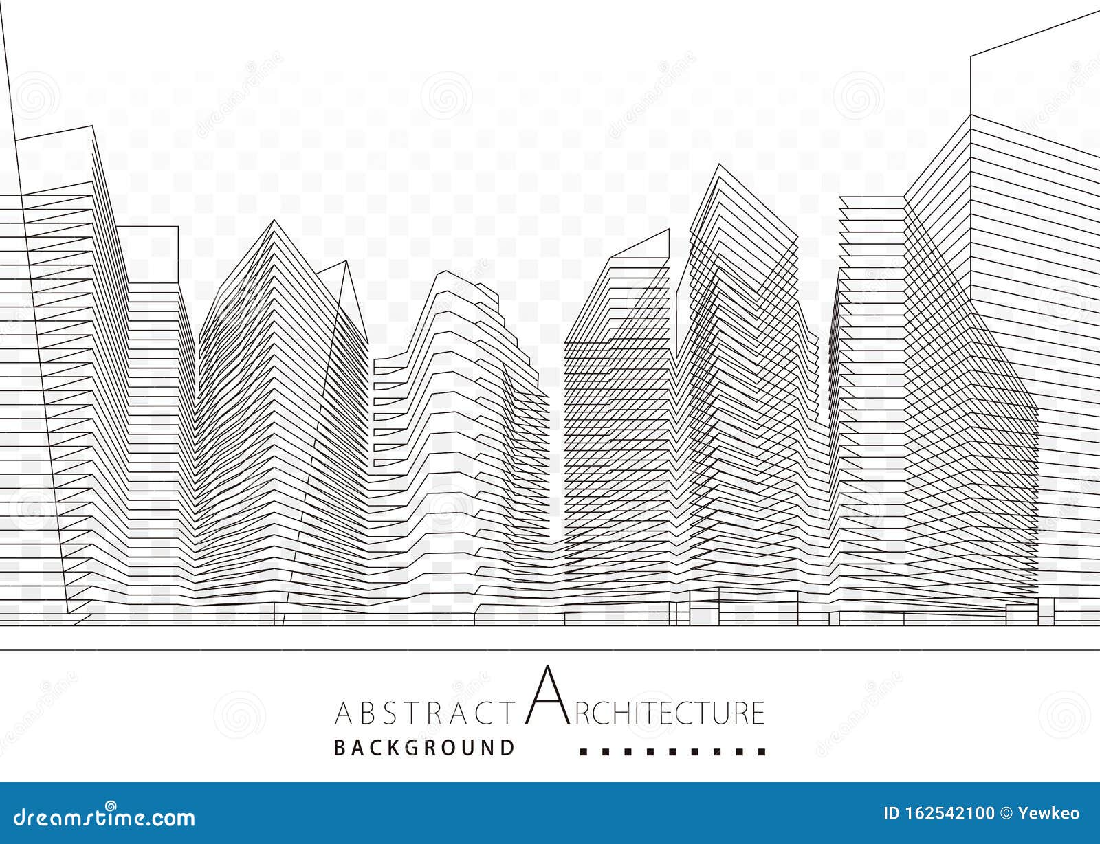 3D Illustration Architecture Construction Abstract Background. Stock ...