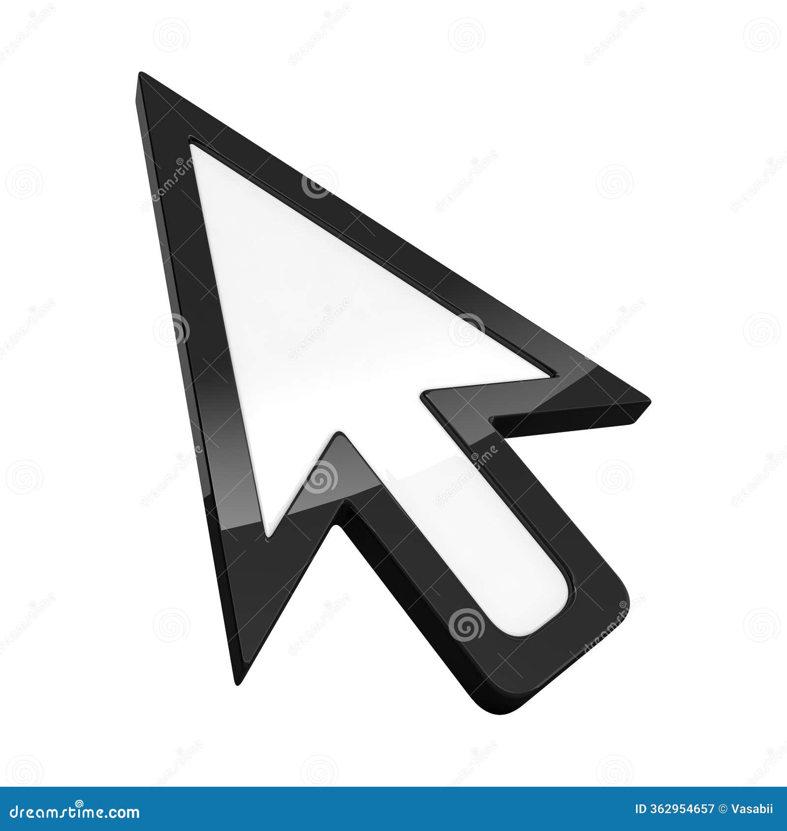 Arrow Pointer Dotted Line Right Isolated On White. Black Outline Sketch ...