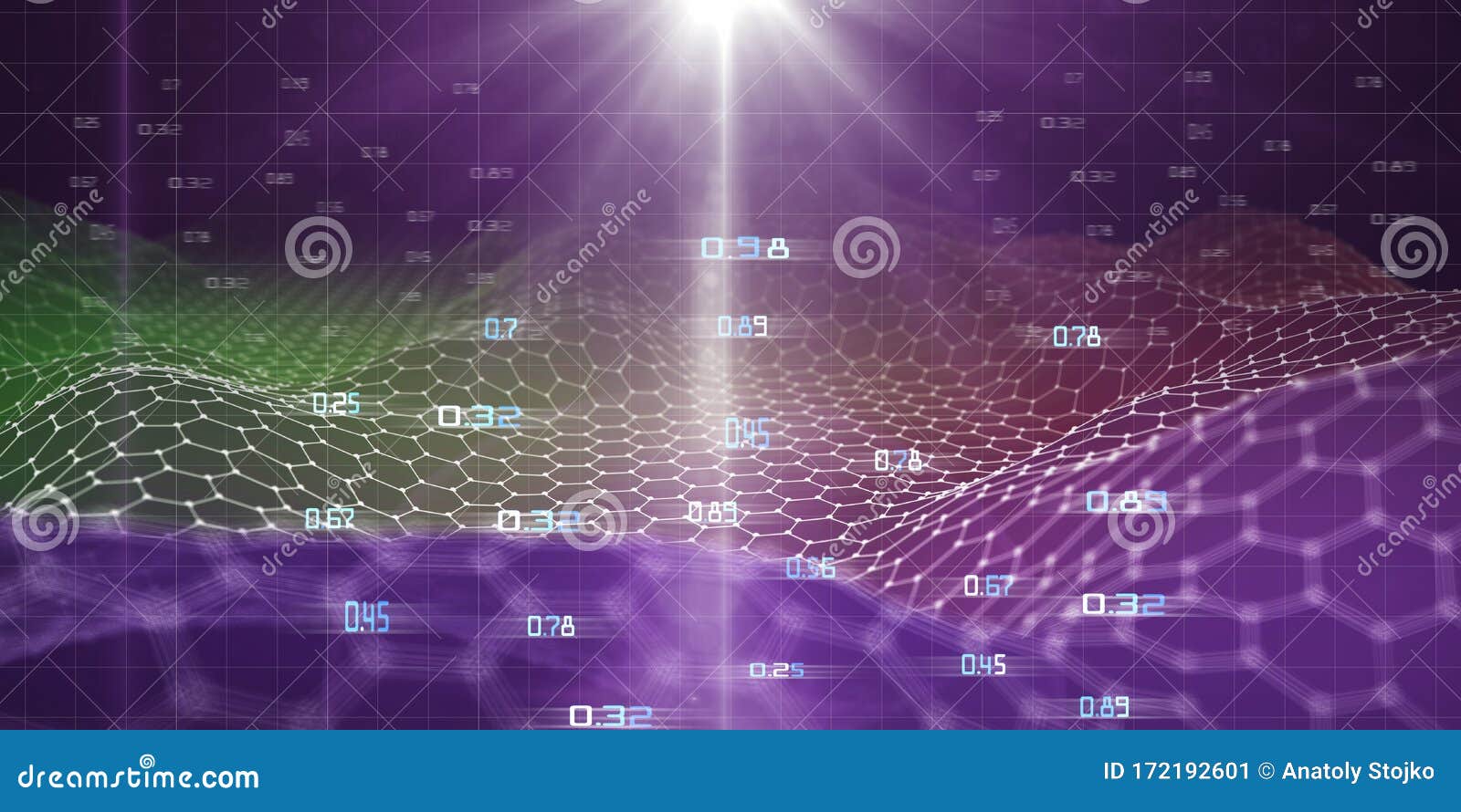 3D Illustration Artificial Inteligence Technology Background ...