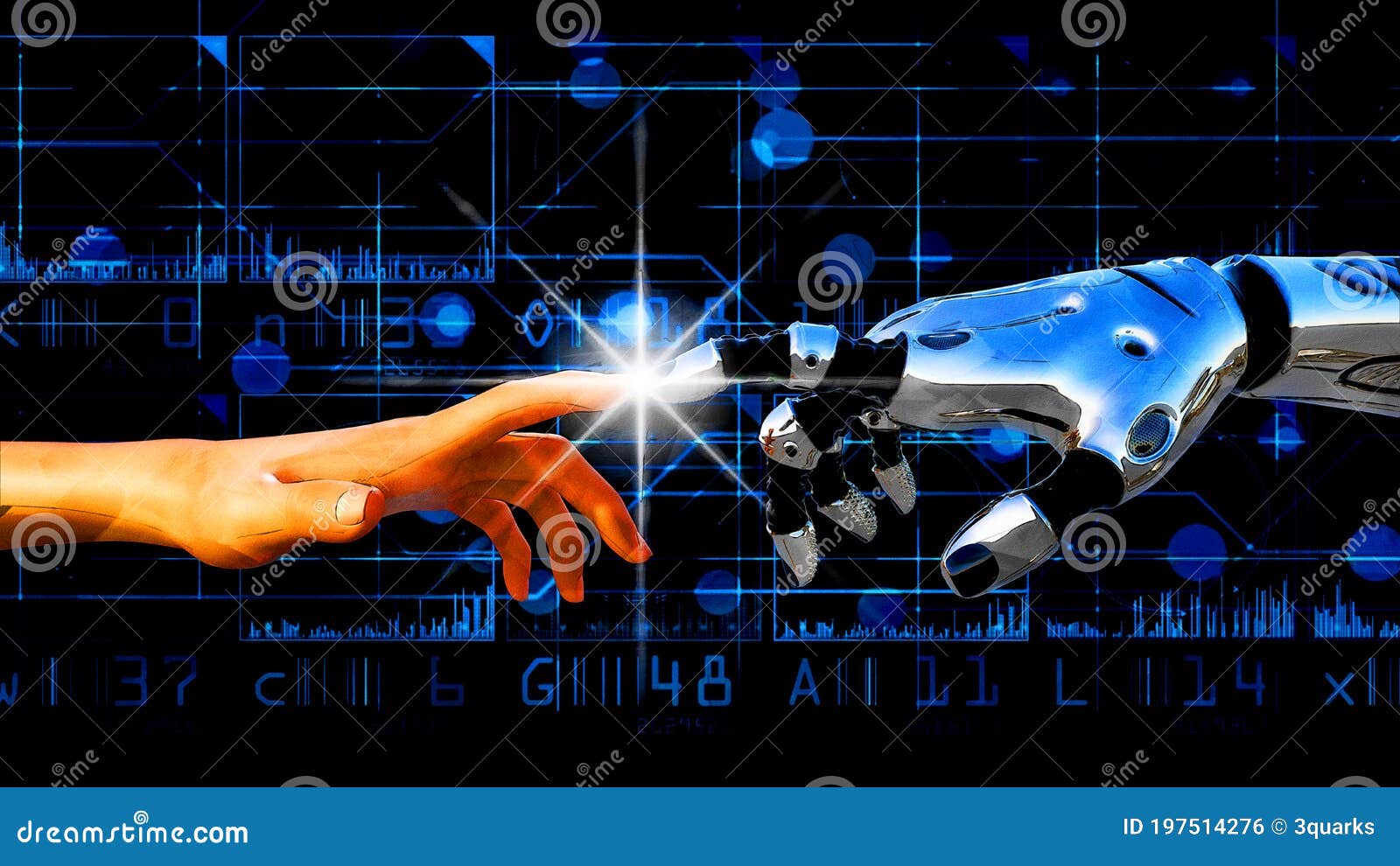 3D Illustration of Artificial Intelligence Stock Illustration ...