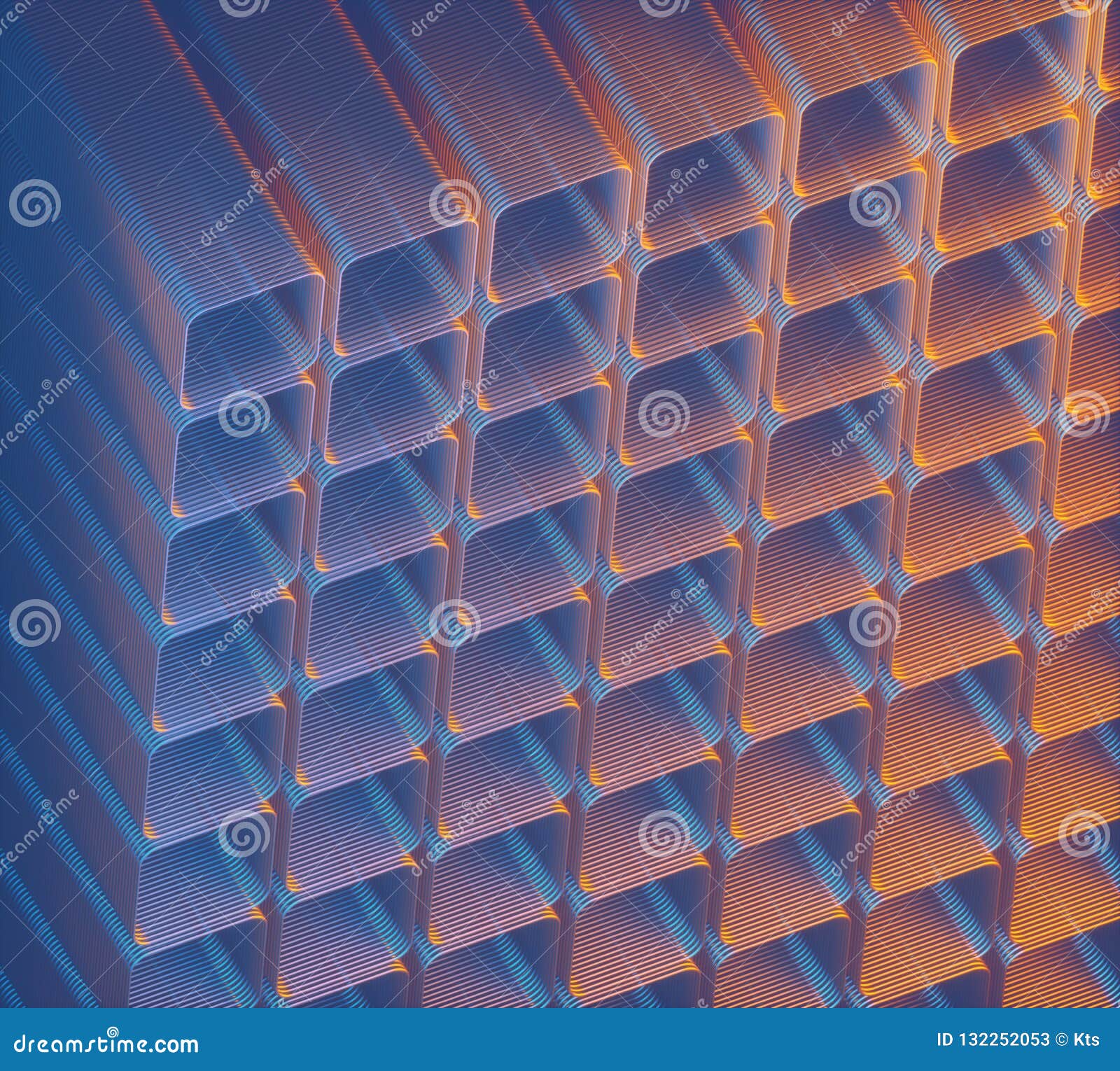 Artistic 3D Abstract Colored Structure Stock Illustration ...