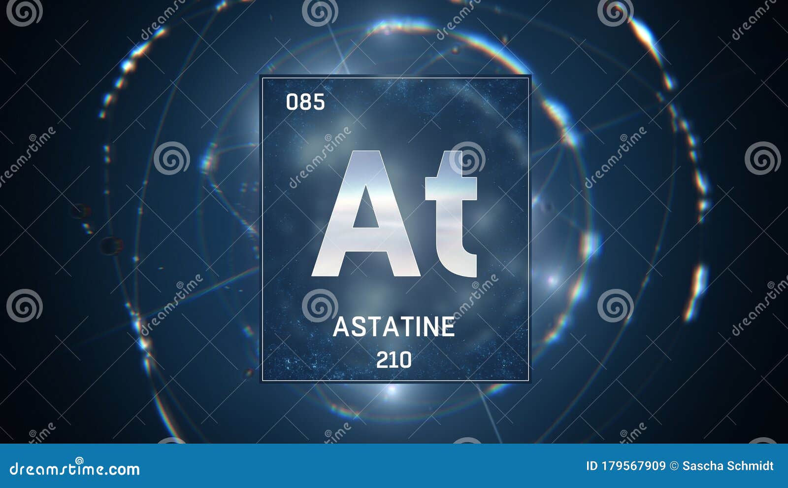 Astatine Atom, With Mass And Energy Levels. Vector Illustration ...