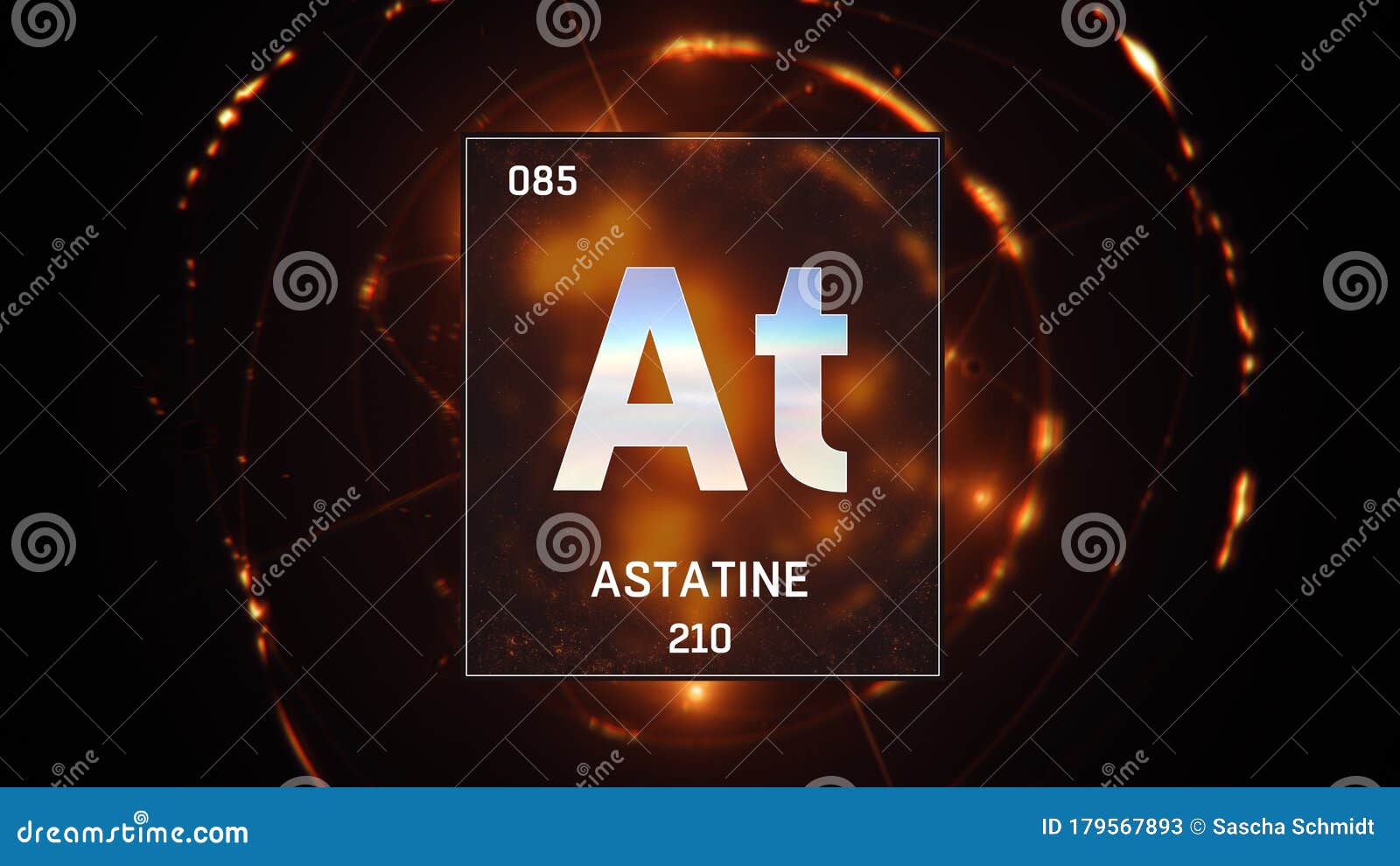 Astatine Atom, With Mass And Energy Levels. Vector Illustration ...
