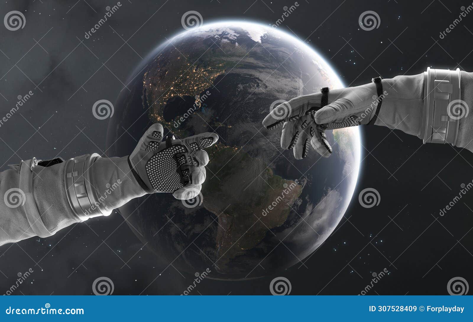Astronaut Hand Drawing Sketch Vector Illustration. Shows A Hand Symbol ...