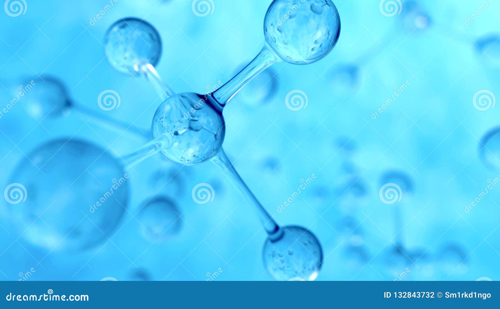 3d Illustration of Atom Structure Under Microscope Stock Illustration ...