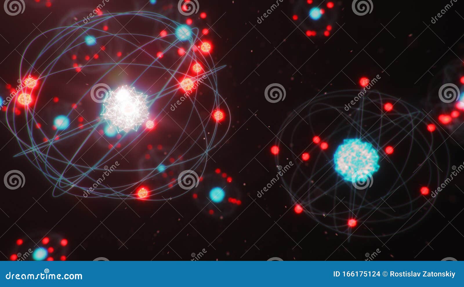 3D Illustration Atomic Structure. Atom is the Smallest Level of Matter ... 3D Illustration Atomic Structure. Atom is the Smallest Level of Matter ...