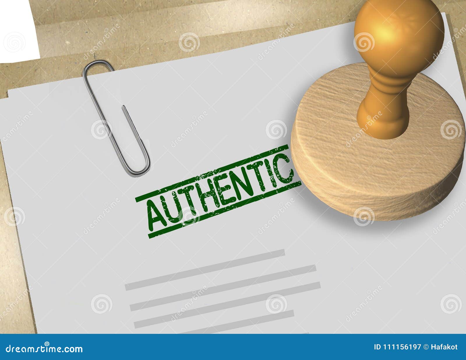 AUTHENTIC - Verification Concept Stock Illustration - Illustration of ...