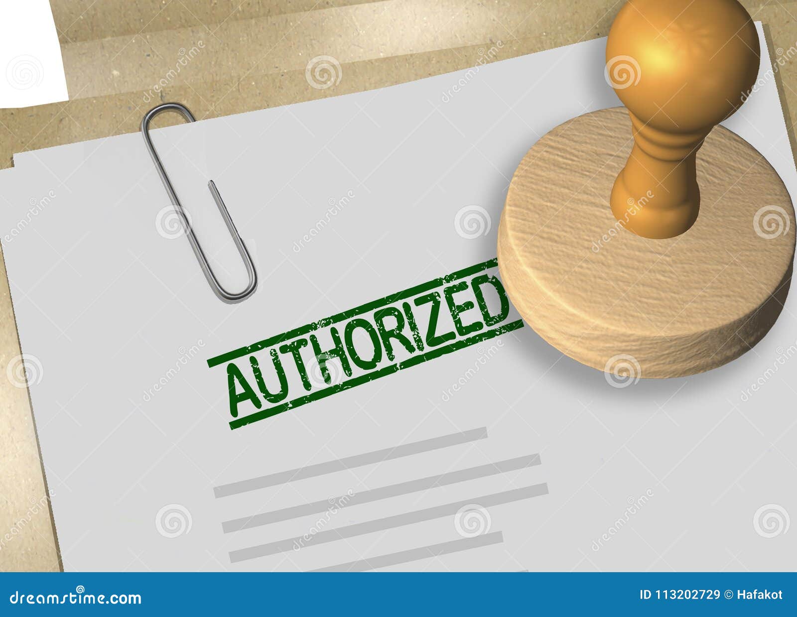 AUTHORIZED - Authorization Concept Stock Illustration - Illustration of ...