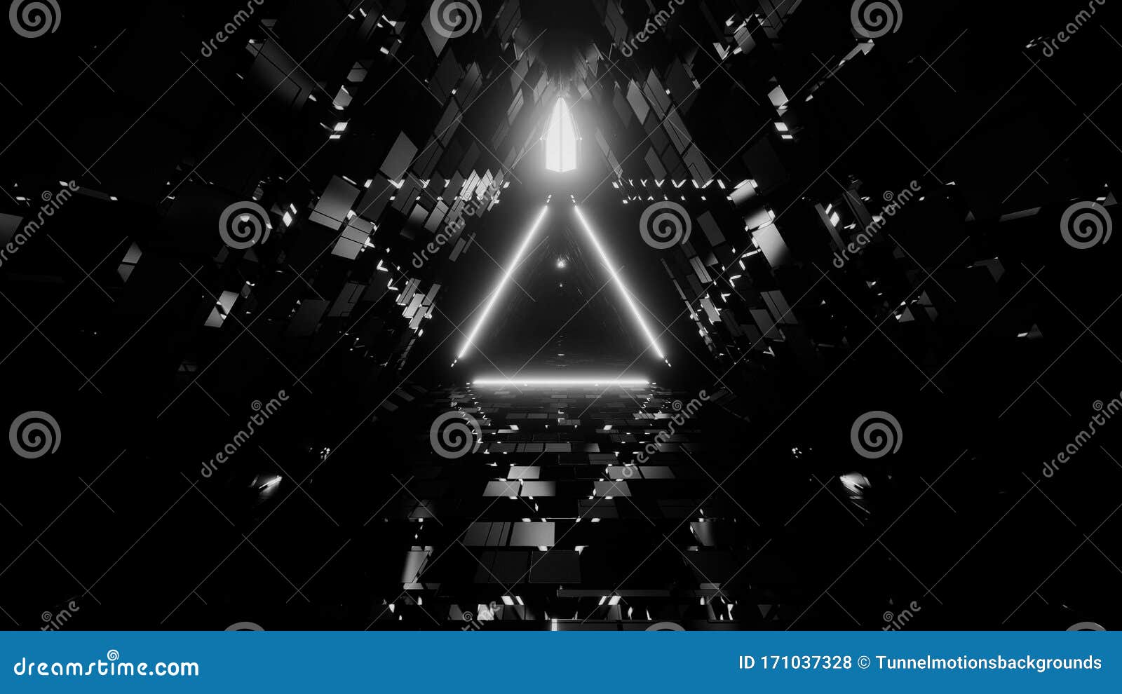 3d Illustration Background Wallpaper with Glowing Triangles and Cool ...
