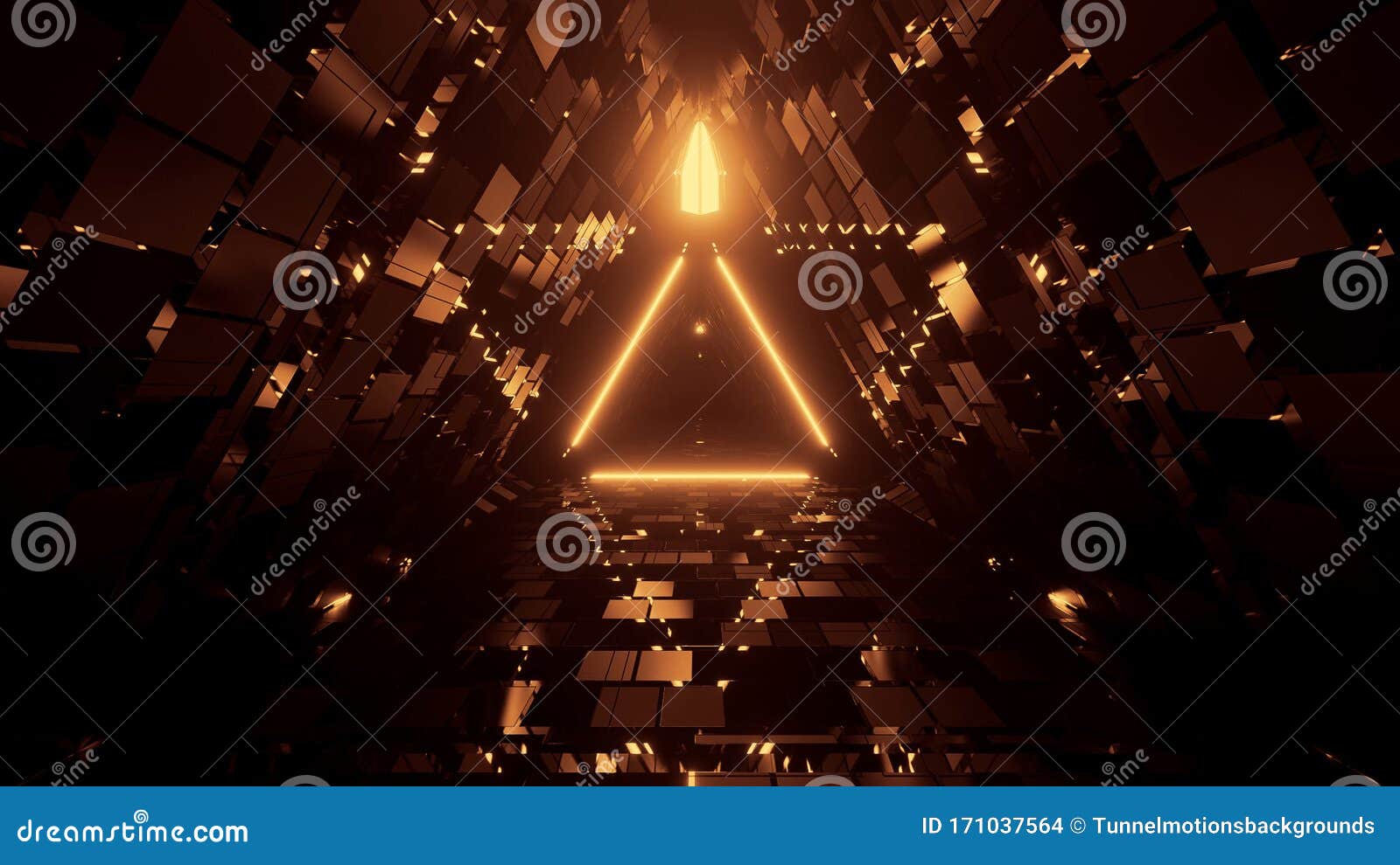 3d Illustration Background Wallpaper with Glowing Triangles and Cool ...