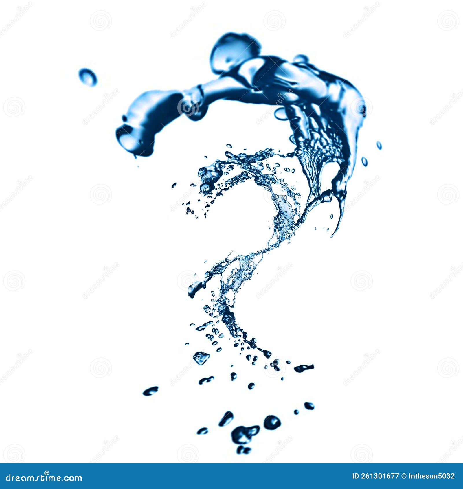 3d Illustration Background of Water Splashing in Dynamic Shapes Stock ...