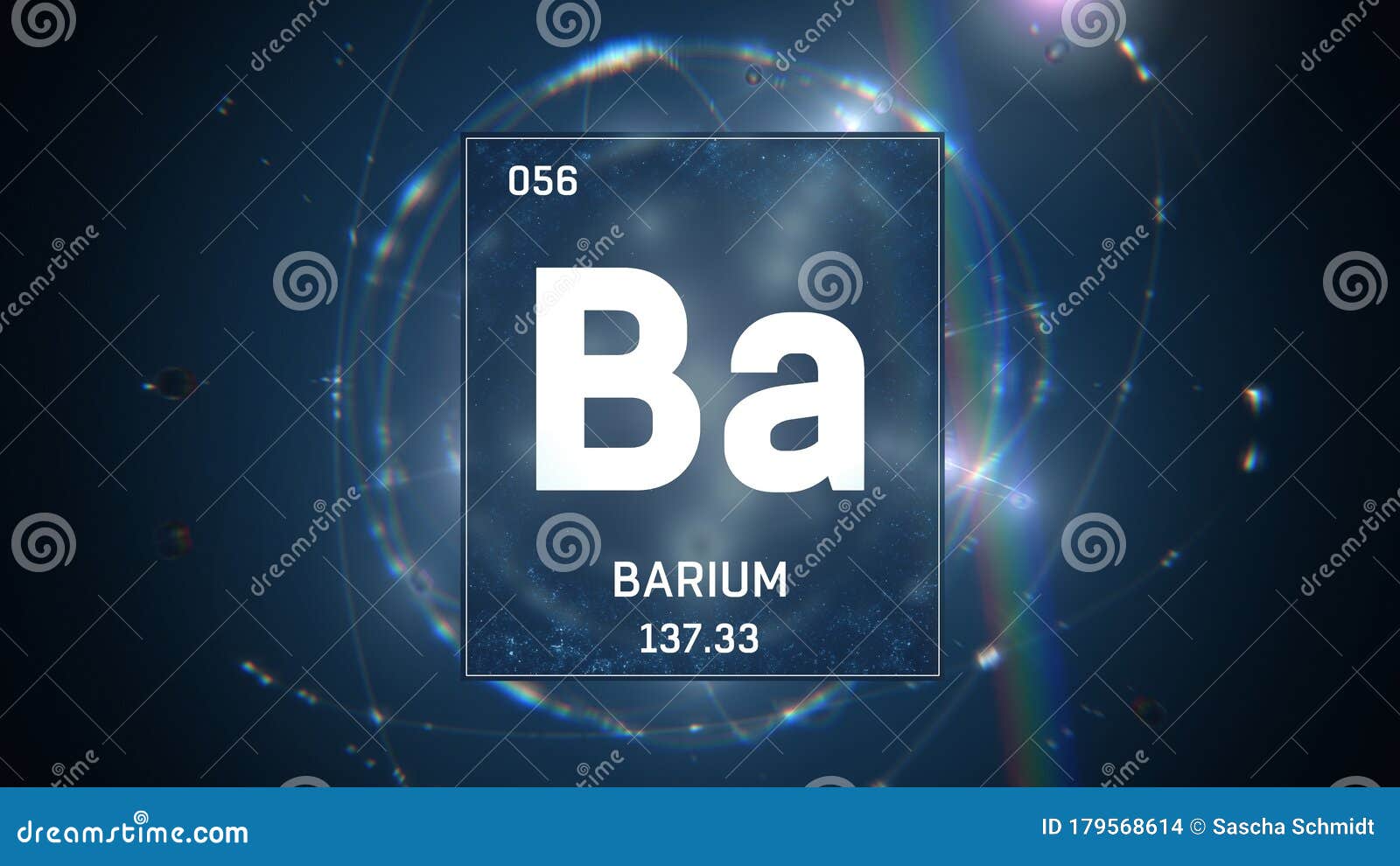 3D-Illustration, Barium Symbol - Ba. Element Of The Periodic Table On ...