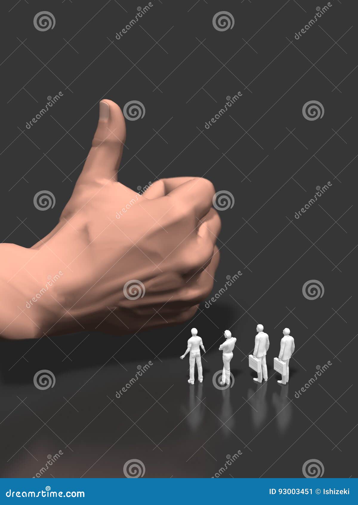 3D Illustration of Big Hands Stock Illustration - Illustration of ...