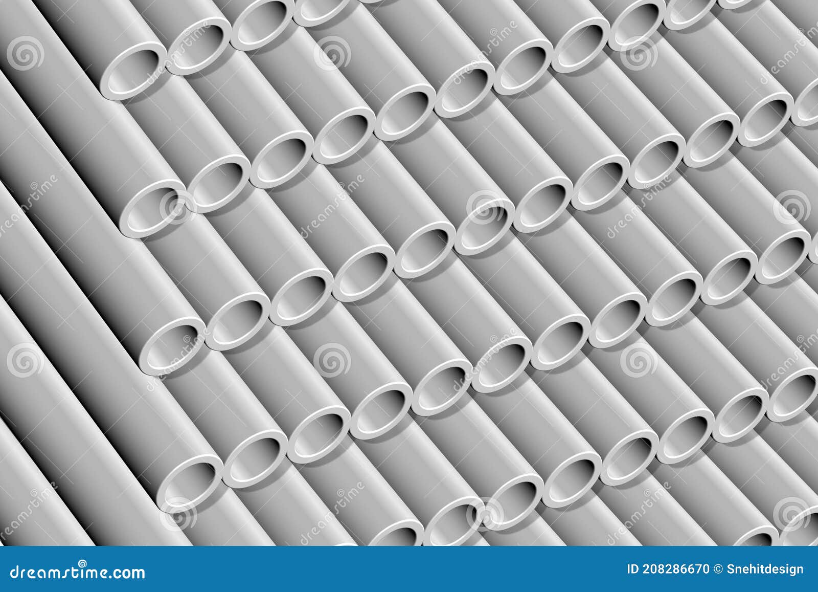 3D Illustration of Big Stack of Pipes Stock Illustration - Illustration ...