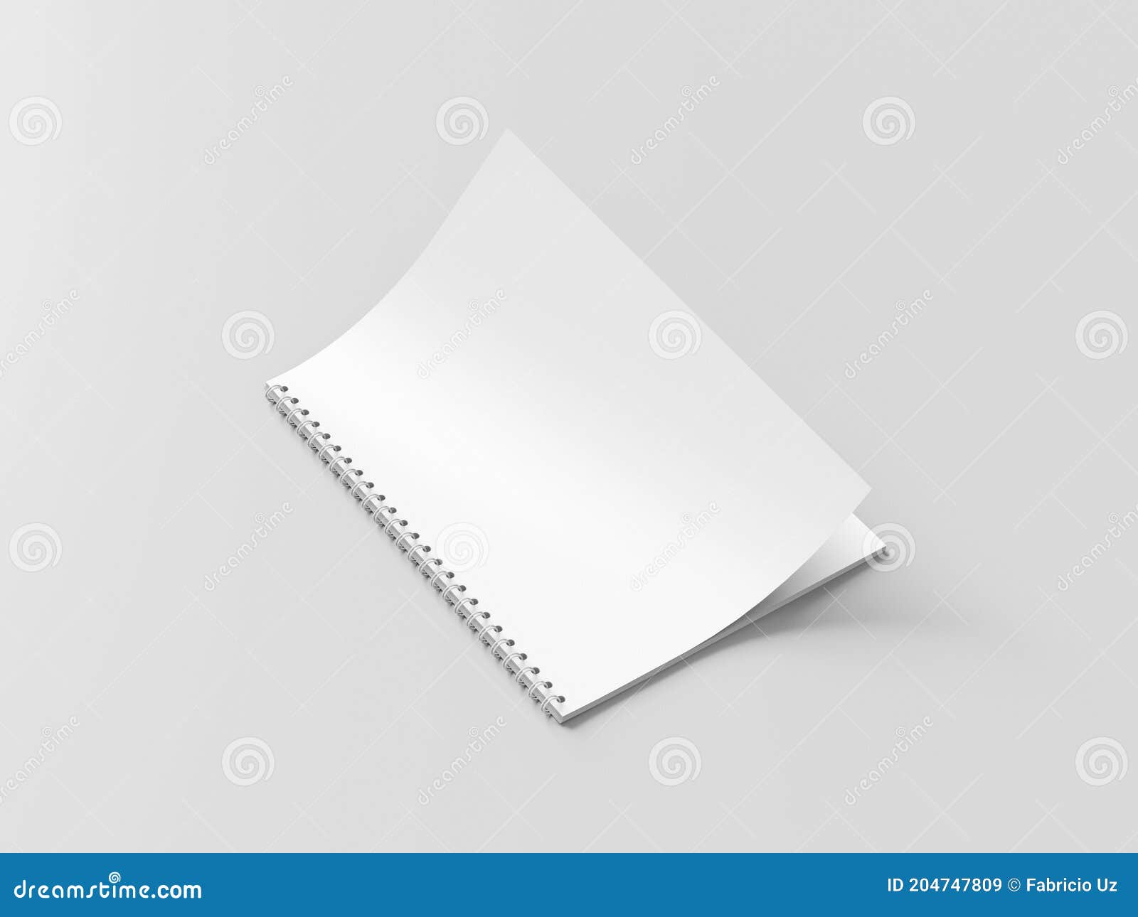 3D Illustration. Binded Book Mockup Isolated Royalty-Free Stock ...