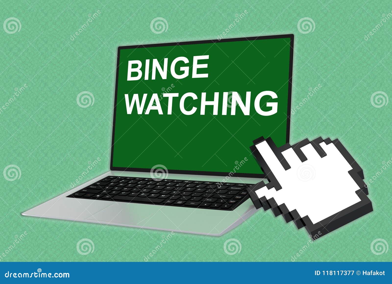 BINGE WATCHING concept stock illustration. Illustration of hand - 118117377