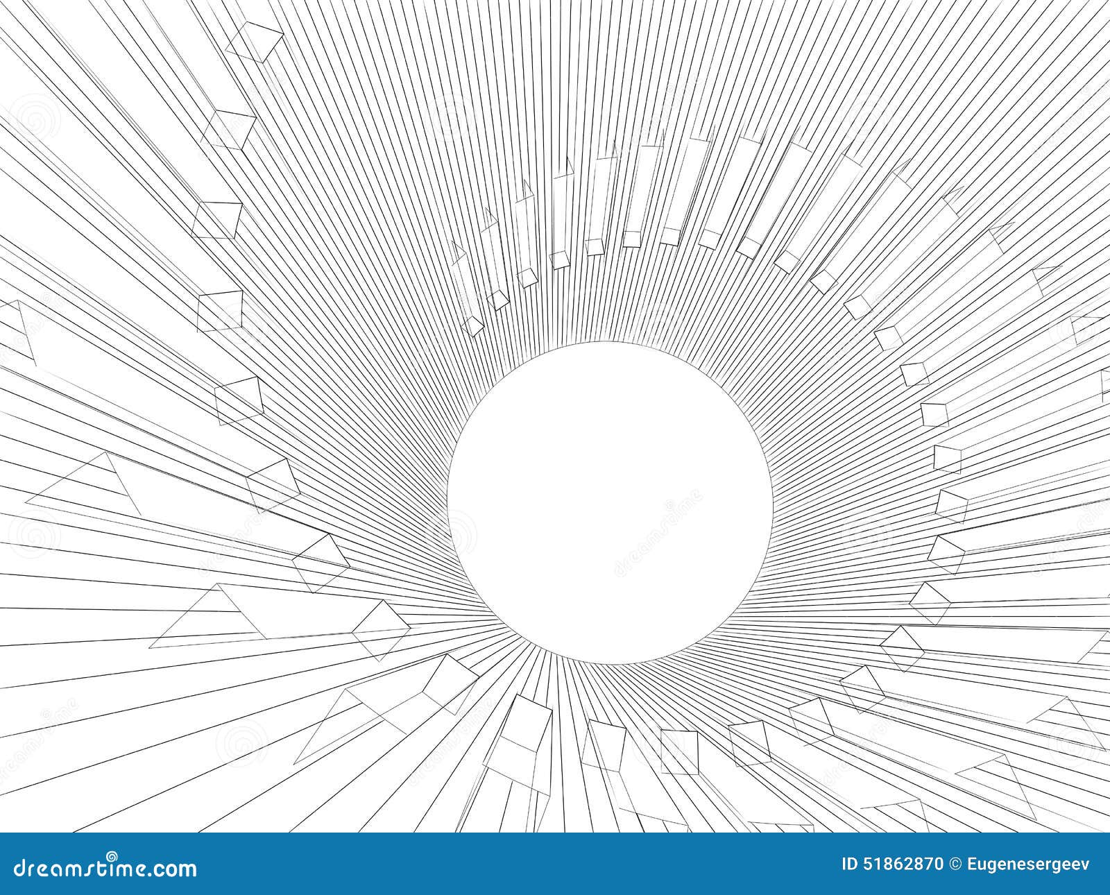 3d Illustration with Black Wire-frame Spiral Structure on White Stock ...