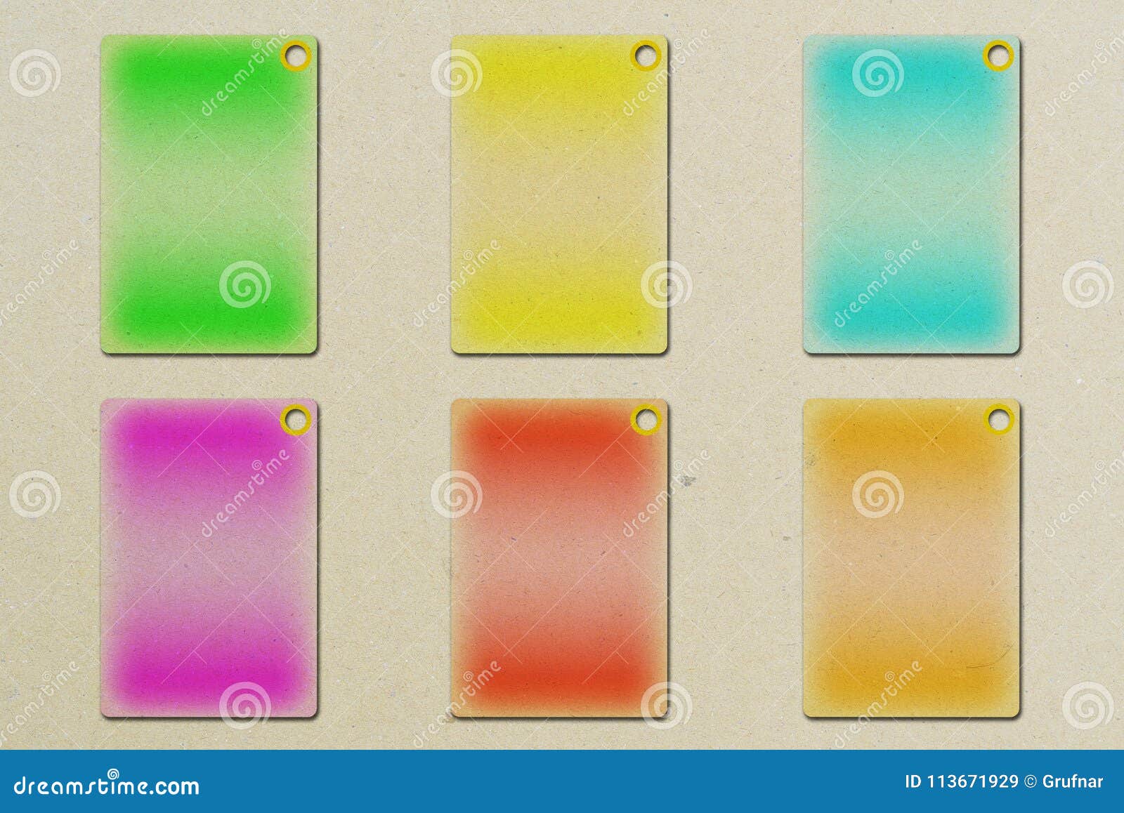 Cardboard Tags in Different Colors Stock Illustration - Illustration of ...