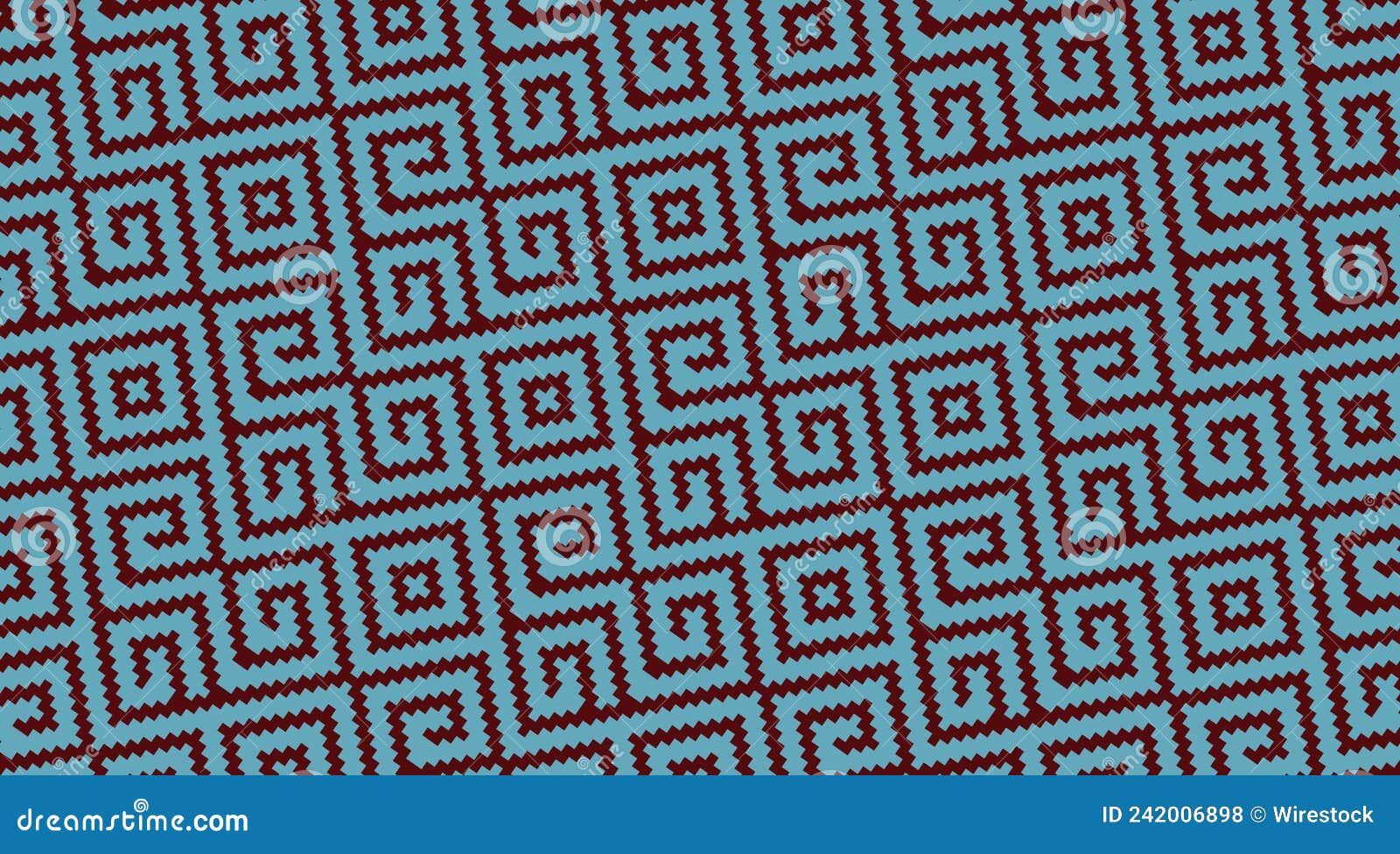 3D Illustration of a Blue African Pattern Stock Illustration ...