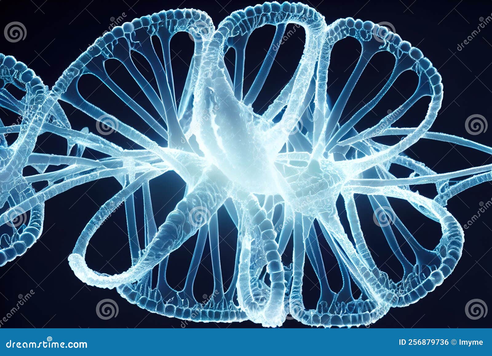 2D Illustration of Blue Bacteria Cells Field Background Stock ...