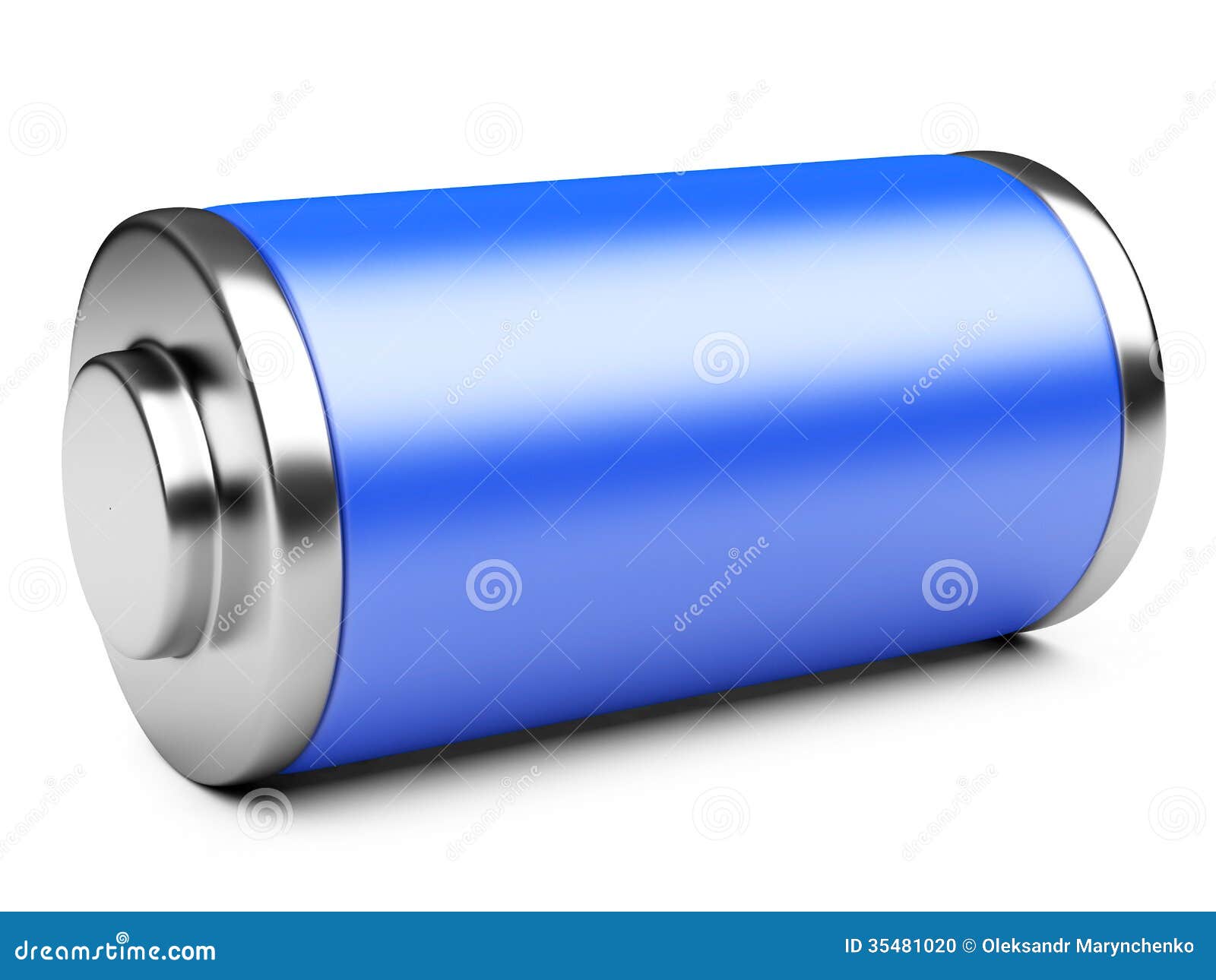 Blue Battery With Recycle Symbol Icon Isolated On Green Background ...