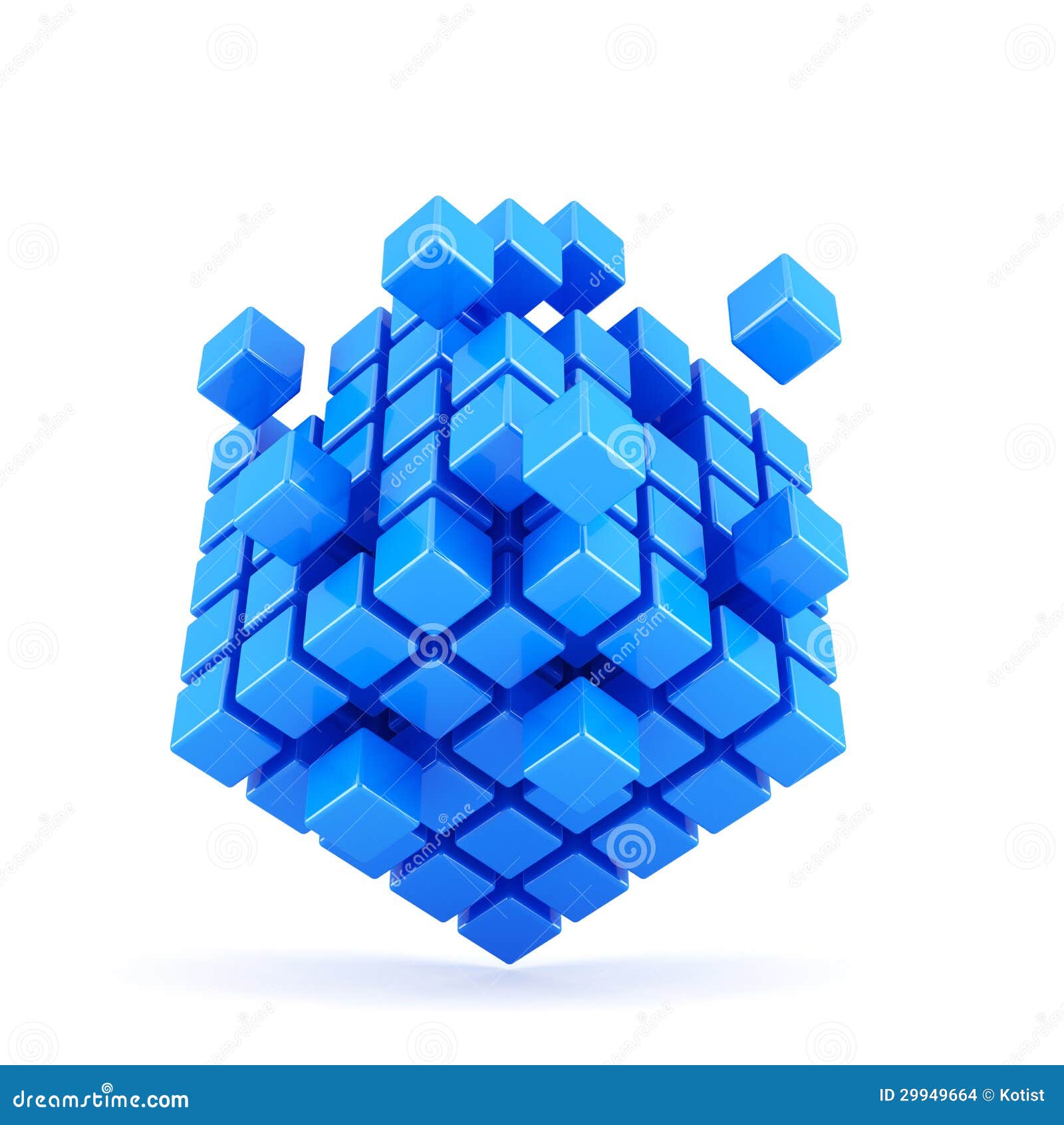 Blue box shape stock illustration. Illustration of abstract - 29949664