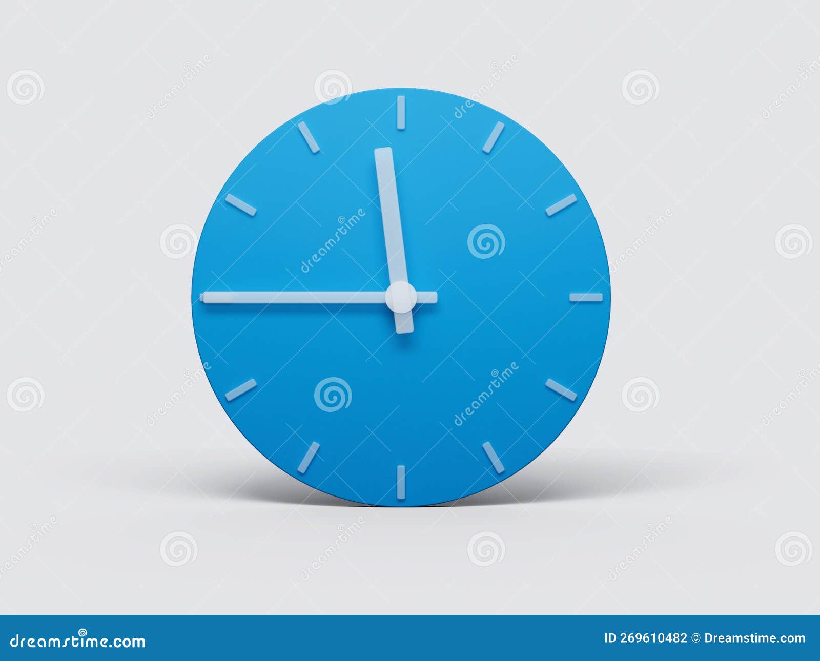 3d Illustration of a Blue Clock Icon Showing 11:45 Stock Illustration ...