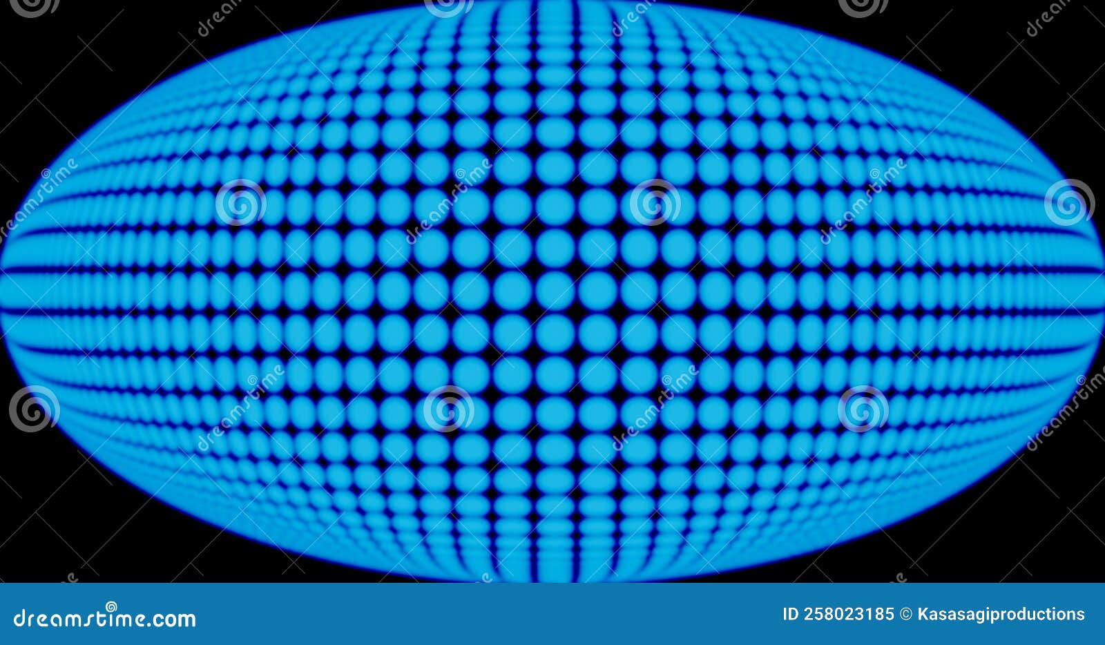 Blue Dots on Surface of Squashed Sphere Optical Illusion Stock ...